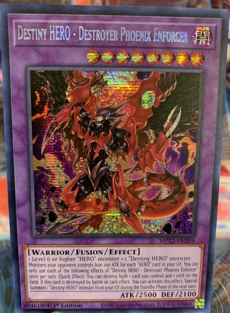 DESTINY HERO - Destroyer Phoenix Enforcer MP22-EN209 Prismatic Secret ...