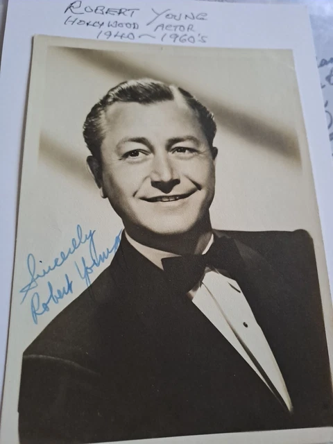ROBERT YOUNG 1940S-1960S Hollywood Actor Autographed Photo £15.00 ...