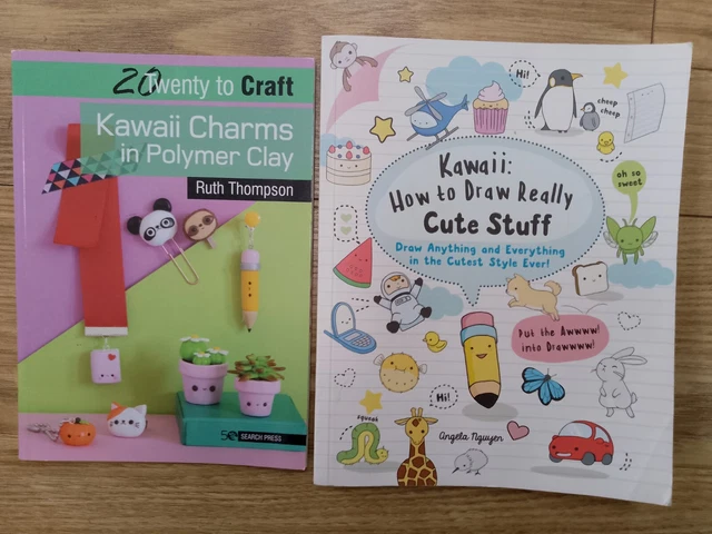KAWAII: HOW TO Draw Really Cute Stuff Book & Kawaii Charms In Polymer ...
