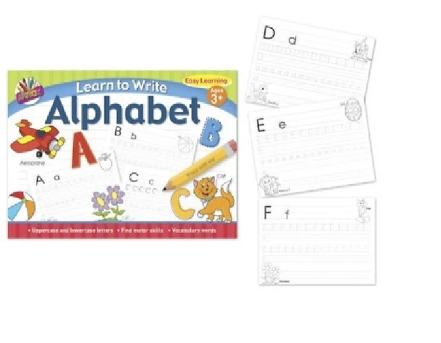 LEARN TO WRITE Letters Alphabet Book Writing Pad Children's Book trace ...