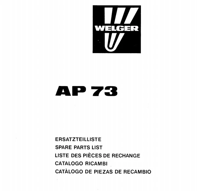 WELGER AP73 BALER Parts Manual (PDF file) SPARE PARTS LIST CATALOGUE £9.99 - PicClick UK