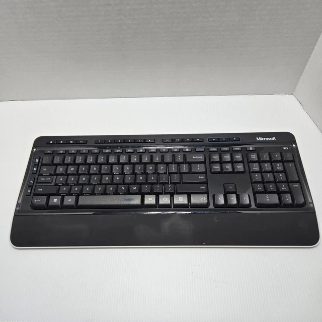 MICROSOFT WIRELESS KEYBOARD 3050 Ergonomic Computer Desktop Keyboard No ...