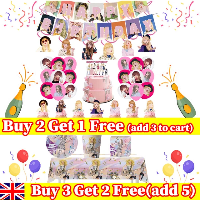 TAYLOR SWIFT THEMED Party Supplies Decoration Balloons Banner Napkins ...