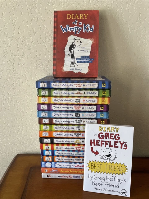 LOT OF 17 Diary of a Wimpy Kid Series Books by Jeff Kinney Books 1-11 ...