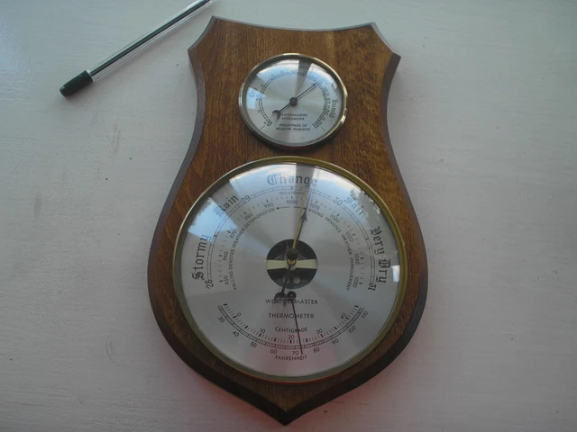 WEATHERMASTER BAROMETER , thermometer , hydrometer wall mount £12.00 ...