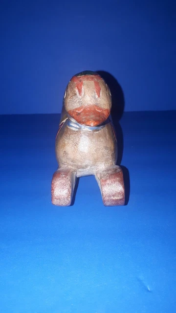 VTG HAND PAINTED Hand Carved Wooden Rocking Duck Folk Art Retro Aprx 7 ...