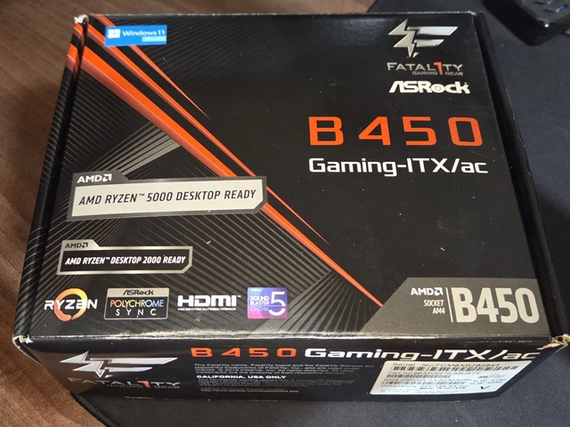 ASROCK B450 GAMING-ITX/AC Fatal1ty AMD AM4 Motherboard £83.90 - PicClick UK