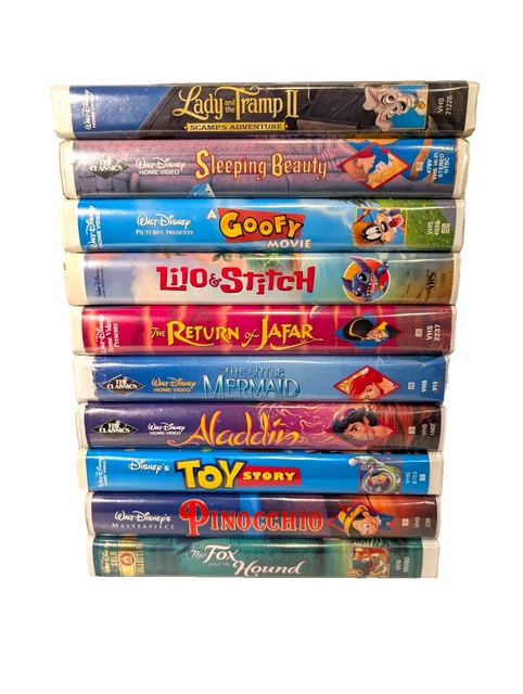 WALT DISNEY VINTAGE VHS Classic Collection Clamshell Movie Tapes - LOT ...