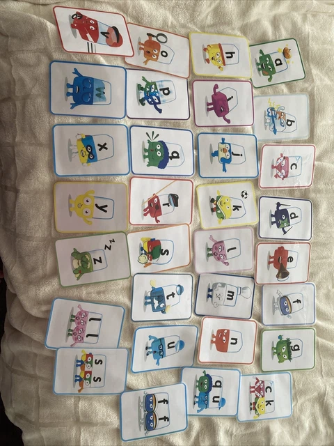NEW ALPHABLOCKS LAMINATED Letter cards/ Flashcards Phonics - CBeebies ...