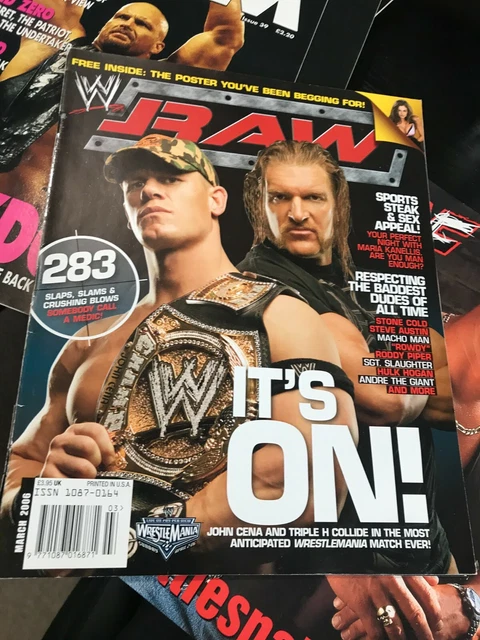 WWE WWF RAW Magazine - March 2006 - John Cena HHH £7.99 - PicClick UK