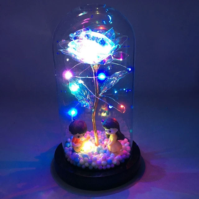 FLOWER TABLE DECORATIONS Gold Foil Rose Led Lamp Home Décor Products ...