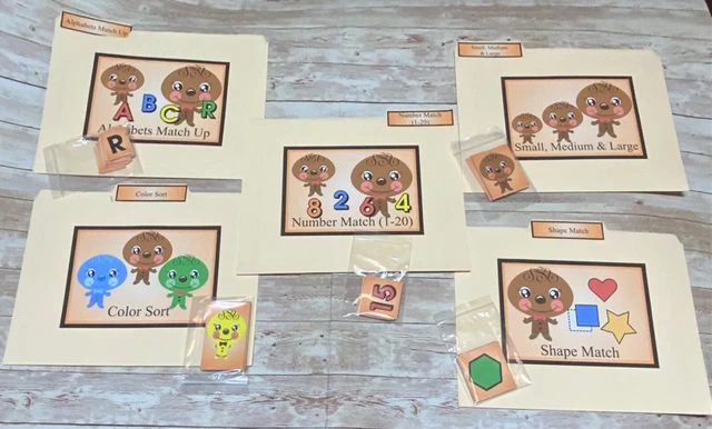 DIY- GINGERBREAD MAN - 5 File Folder Set - Activity Set - Uncut $13.60 ...