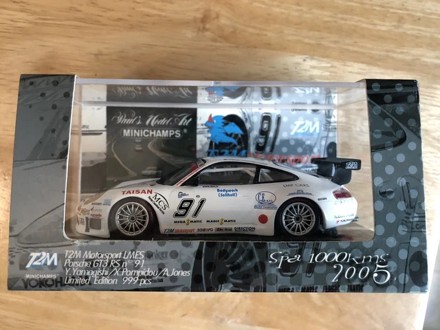MINICHAMPS 1:43 PORSCHE 911 GT3 RS 1000Km Spa 2005 #91 T2M *RARE* 1 sur 999 EUR 23,73 - PicClick FR