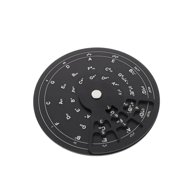 GUITAR CIRCLE OF Fifths Turntable Chord Scale Chart Aluminum Alloy ...
