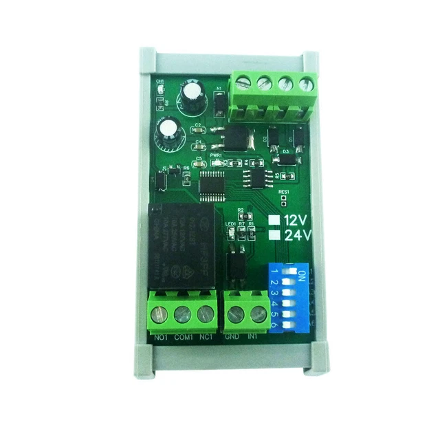 DC 24V 1/2/4 Channel Digital Relay Switch RS485 Standard Modbus RTU ...
