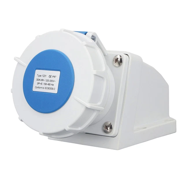 INDUSTRIAL CONNECTOR SOCKET 16A 5 Pin 3P+N+E IP67 Socket 220‑380V 240 ...
