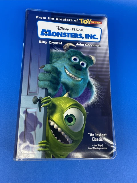 DISNEY PIXAR MONSTERS Inc Blue VHS Clear Clamshell Vintage Children’s ...
