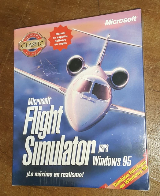 MICROSOFT FLIGHT SIMULATOR Windows 95 PC Game Spanish version BRAND NEW ...