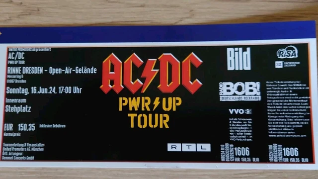 1 TICKETS FÜR AC/DC in Dresden am 16.06.24 unter Originalpreis EUR 100 ...