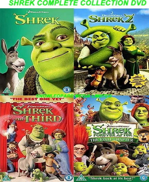 SHREK COLLECTION COMPLETE Dvd Shrek Shrek 2 Shrek 3 Shrek 4 Film Film ...