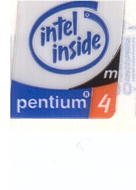CUSTODIA STICKER INTEL Inside Pentium 4M custodia adesivo badge EUR 1 ...