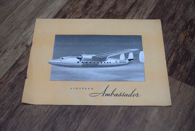AIRSPEED AMBASSADOR MANUFACTURERS BROCHURE CUTAWAY 1940s PLANE BROCHURE ...