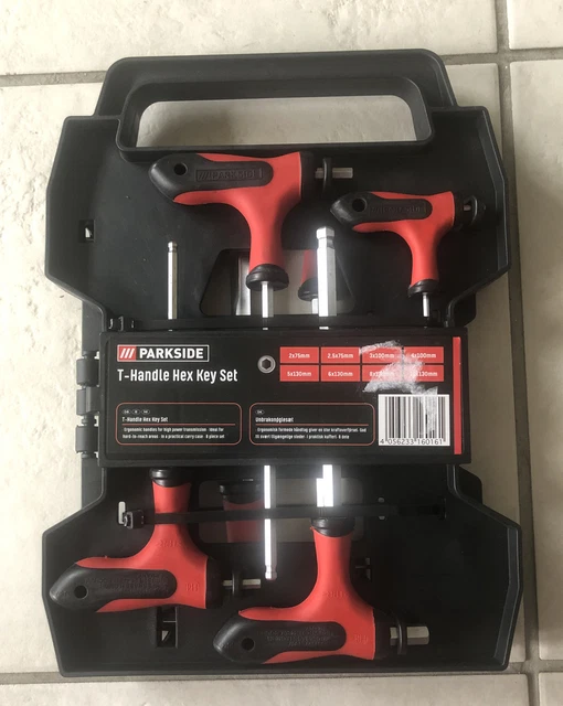 PARKSIDE T-HANDLE HEX Key Set - 8 piece £12.99 - PicClick UK