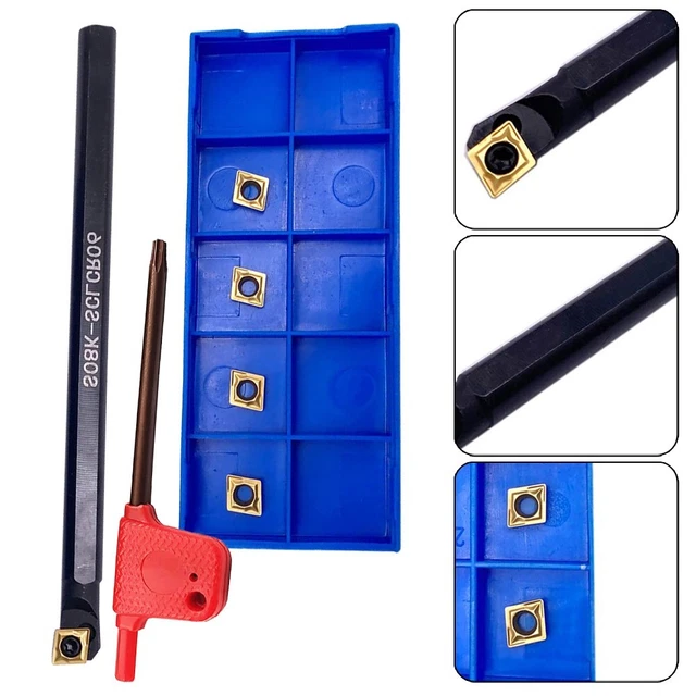 TOURNAGE EFFICACE DU tour avec barre d'alésage S08KSCLCR06 et inserts CCMT06020 EUR 11,27 ...