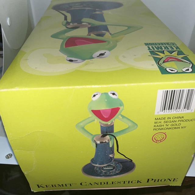 DISNEY MUPPETS KERMIT THE FROG CANDLESTICK PHONE Telephone Jim Henson ...