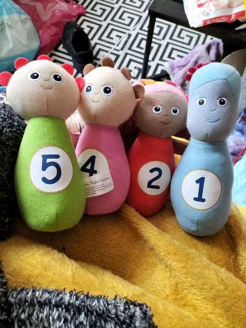 CBEEBIES IN THE night garden soft plush skittles bowling set 4x ...