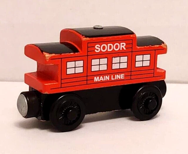 TRENINO IN LEGNO Thomas & Friends Sodor Line Caboose + 2 Cargo Cargo ...
