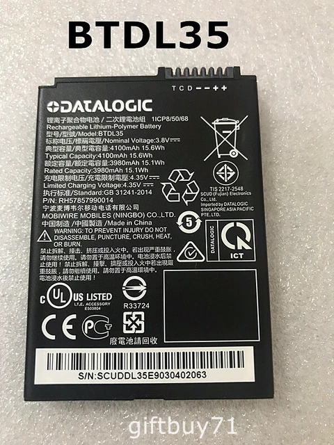BTDL35 ORIGINAL BATTERY For Datalogic 94ACC0191 RH57857990014 Barcode ...