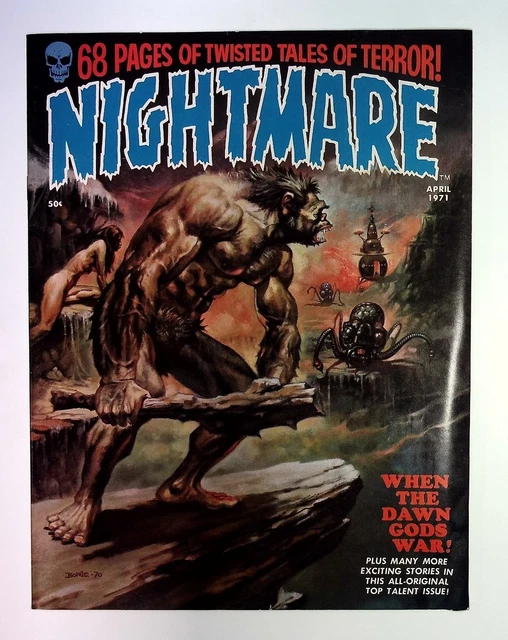 NIGHTMARE MAGAZINE APRIL 1971 Boris Vallejo Horror Fantasy Art Vintage ...