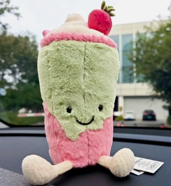 LIMITED EDITION JELLYCAT Strawberry Matcha Latte, Brand New, w/Bag £21. ...