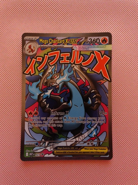 POKÉMON TCG MEGA Charizard X EX MEP 023 UPC Black Star Promo Pokemon ...