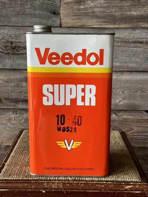 VINTAGE VEEDOL MOTOR Oil Can 1 Imperial Gallon Veedol Super $100.00 ...