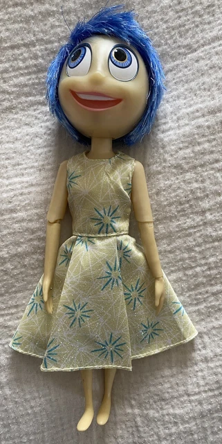 DISNEY STORE PIXAR Inside Out Joy Plush Doll Figure Yellow Dress 9” £20 ...
