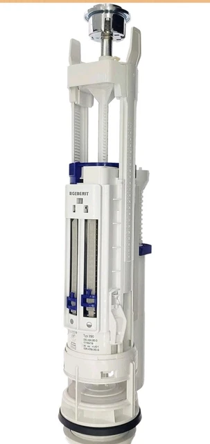 GEBERIT DUAL FLUSH Cistern Valve & Chrome Push Button Type 290 Set 272 ...