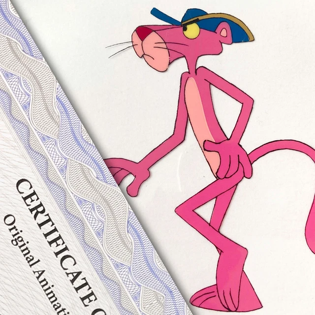 THE PINK PANTHER - Original Animation Cel (1980's) + CERTIFICATE EUR 90 ...