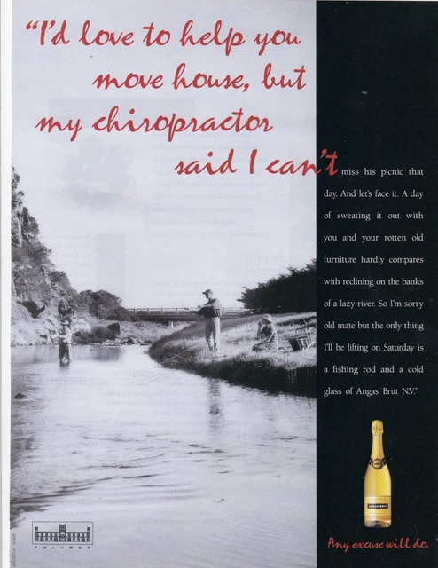1990S YALUMBA ANGAS BRUT Vintage Magazine Ad Paper Advert Print ...