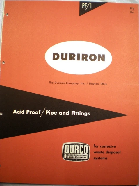 DURCO DURIRON ABLAUFROHRBESCHLÄGE Rohrleitungskatalog ASBEST ...