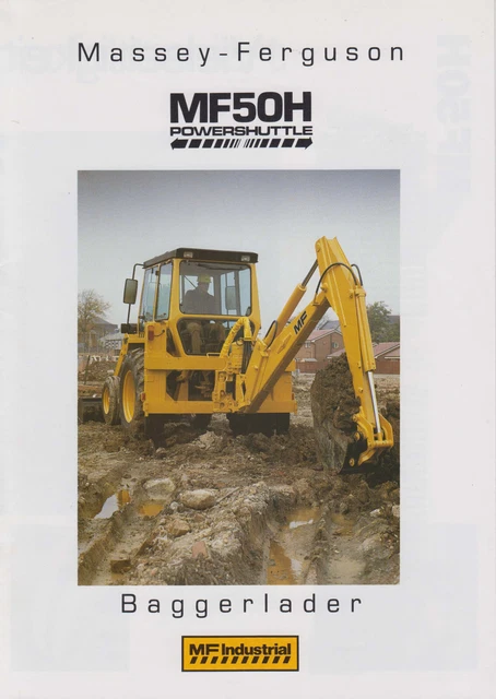 MASSEY - FERGUSON Baggerlader MF 50 H Backhoe Loader 1985 Prospekt ...