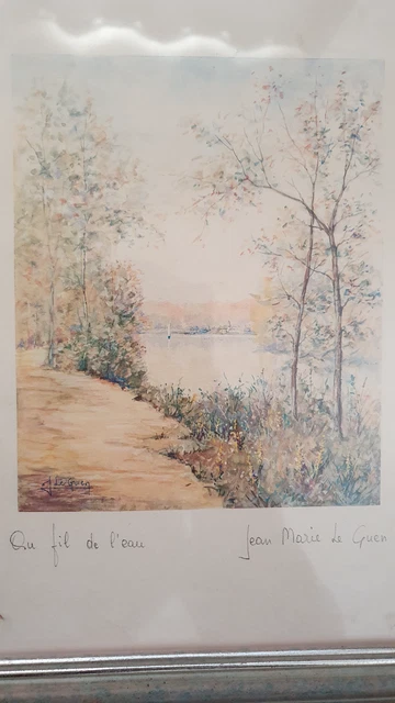 JEAN MARIE LE Guen Lithographie "Au fil de l'eau " EUR 50,00 - PicClick FR
