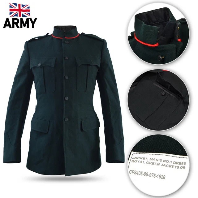 BRITISH ARMY NO 1 Dress Uniform Jacket Tunic Wool Royal Green Jacket ...
