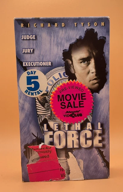 LETHAL FORCE VHS Richard Tyson Former Rental **Buy 2 Get 1 Free** £12. ...
