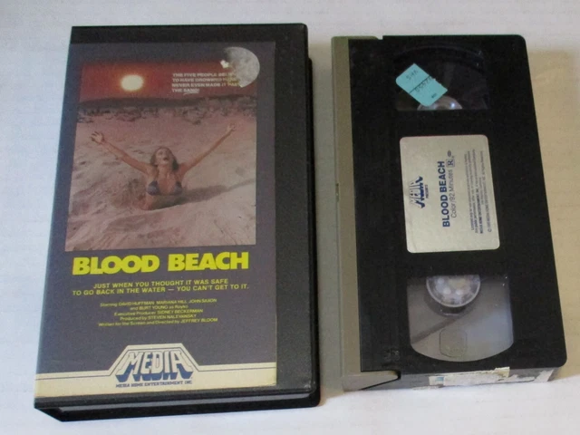 BLOOD BEACH VHS Video Tape 1985 Media Cutbox Horror Movie Monsters 80's ...