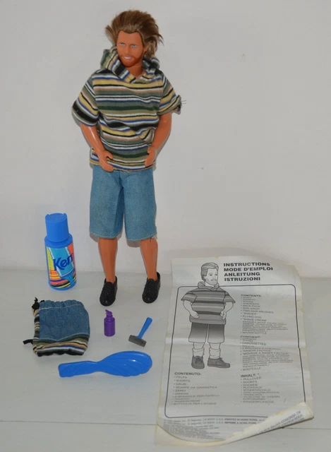ANCIENNE POUPÉE BARBIE KEN SHAVING FUN Rasage MATTEL Vintage 1990 12956 ...
