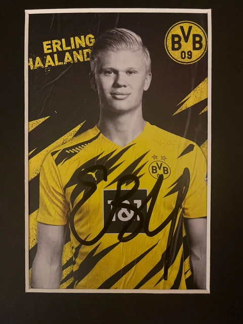 ERLING HAALAND HAND Signed Autograph Card Borussia Dortmund EUR 45,86 ...