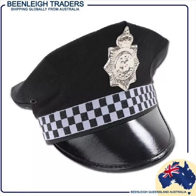 COSTUME POLICE OFFICERS HAT Perfect For Costume Parties & Halloween ...