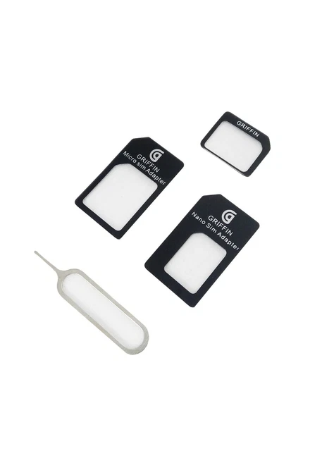 NANO MICRO SIM Card Adapter Conversion Kit With Pin For iPhone Samsung ...